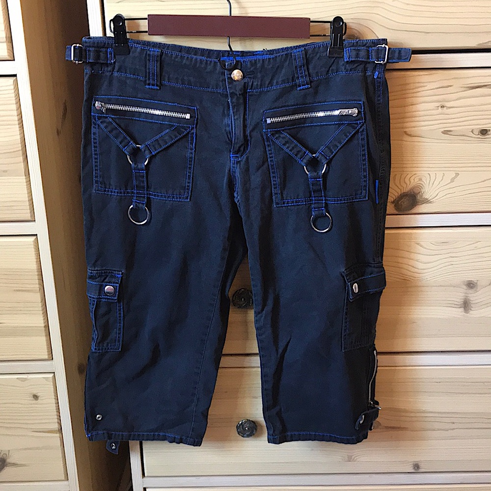 Vintage Tripp Nyc Gothic Punk Capri Shorts Pants Loop… - Gem